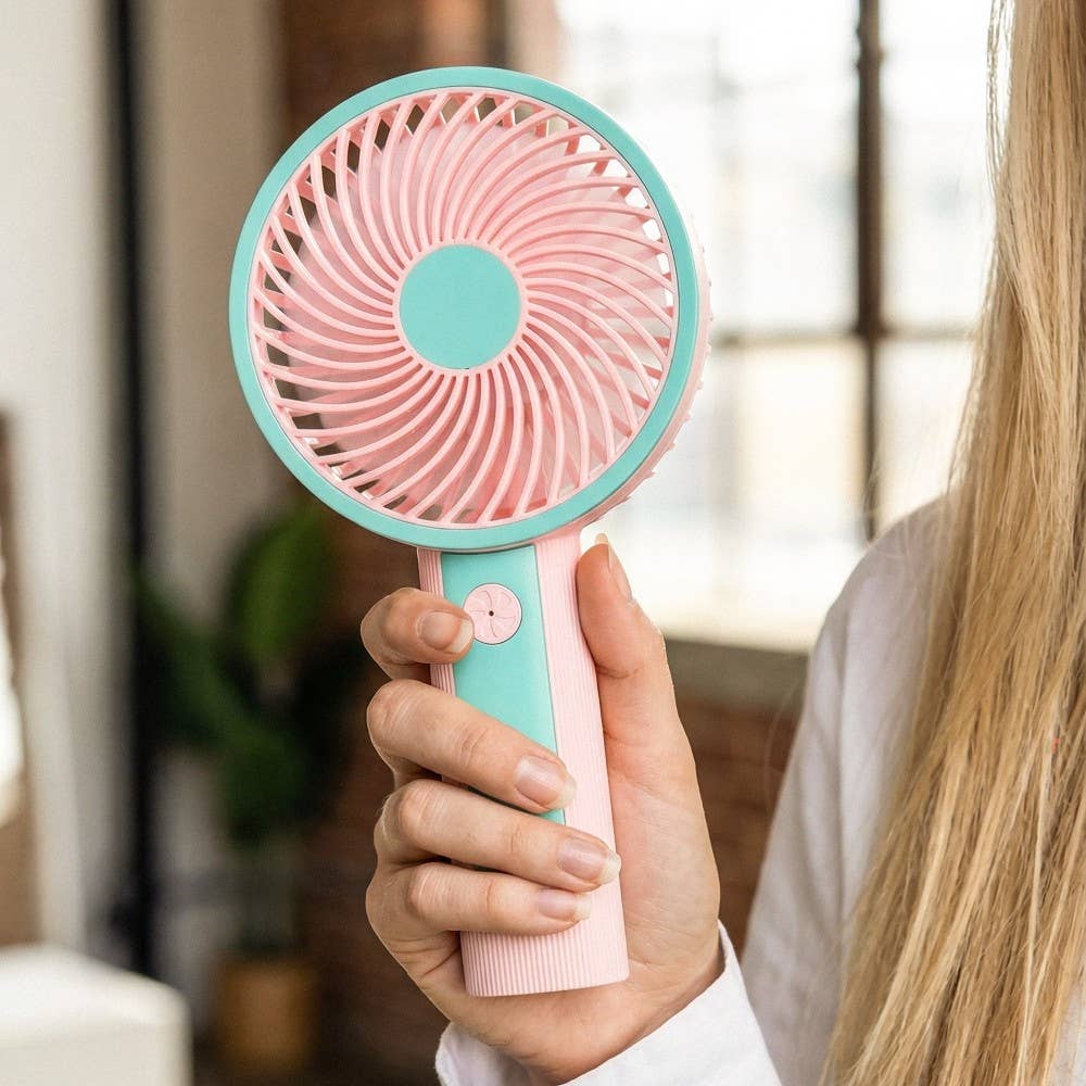 Round Standing Portable Rechargeable Fan – Open.And.True.